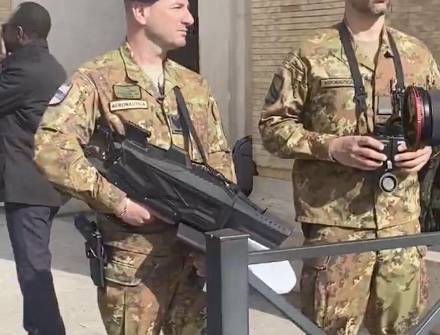 Truth behind huge 'futuristic' firearms seen at Pope Francis' funeral