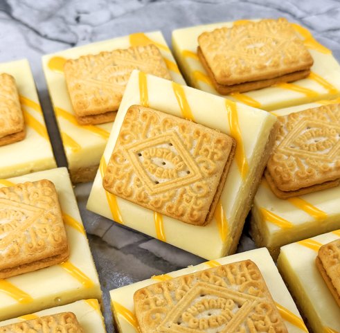 Custard Cream Fudge Squares