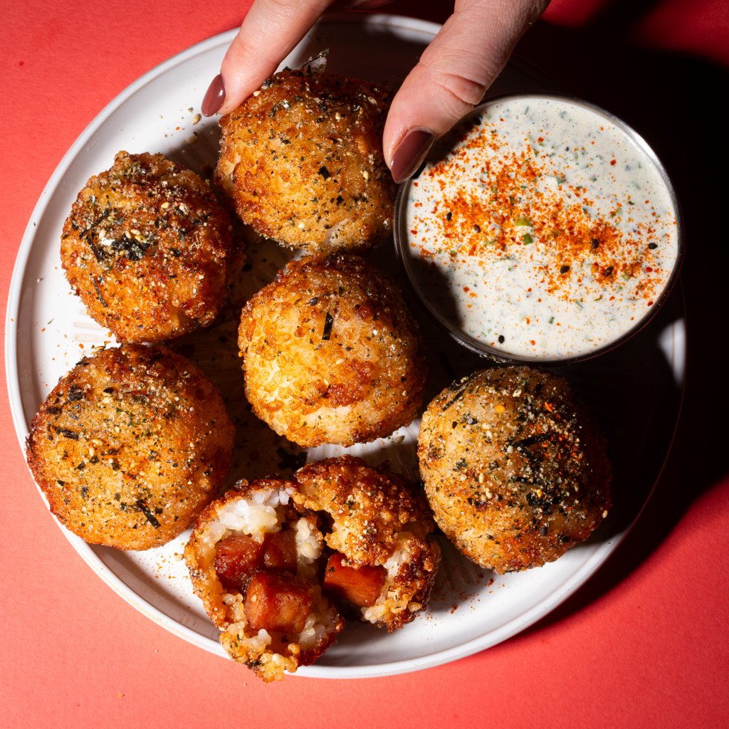 Sticky Spam Fried Rice Balls