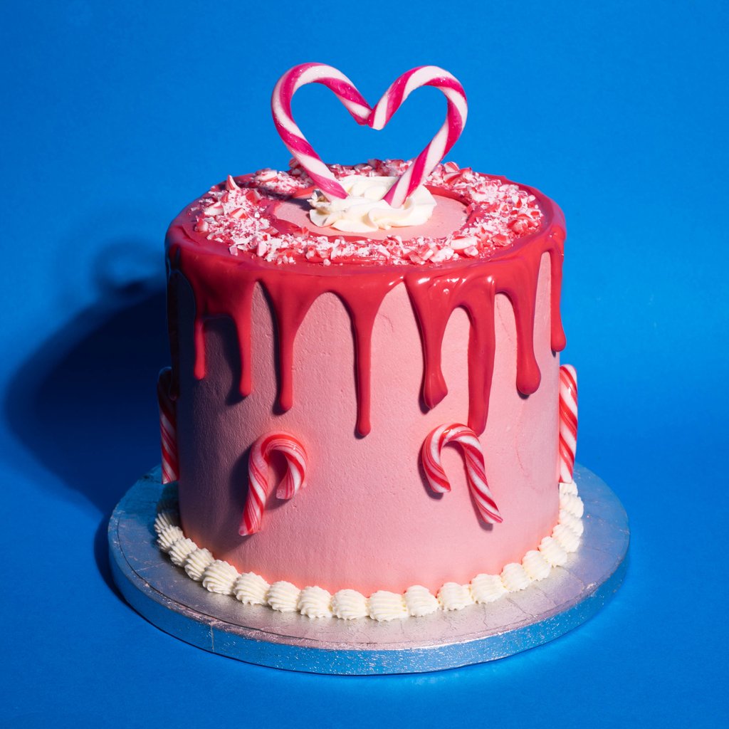 Candy Cane White Chocolate Buttercream Cake Recipe