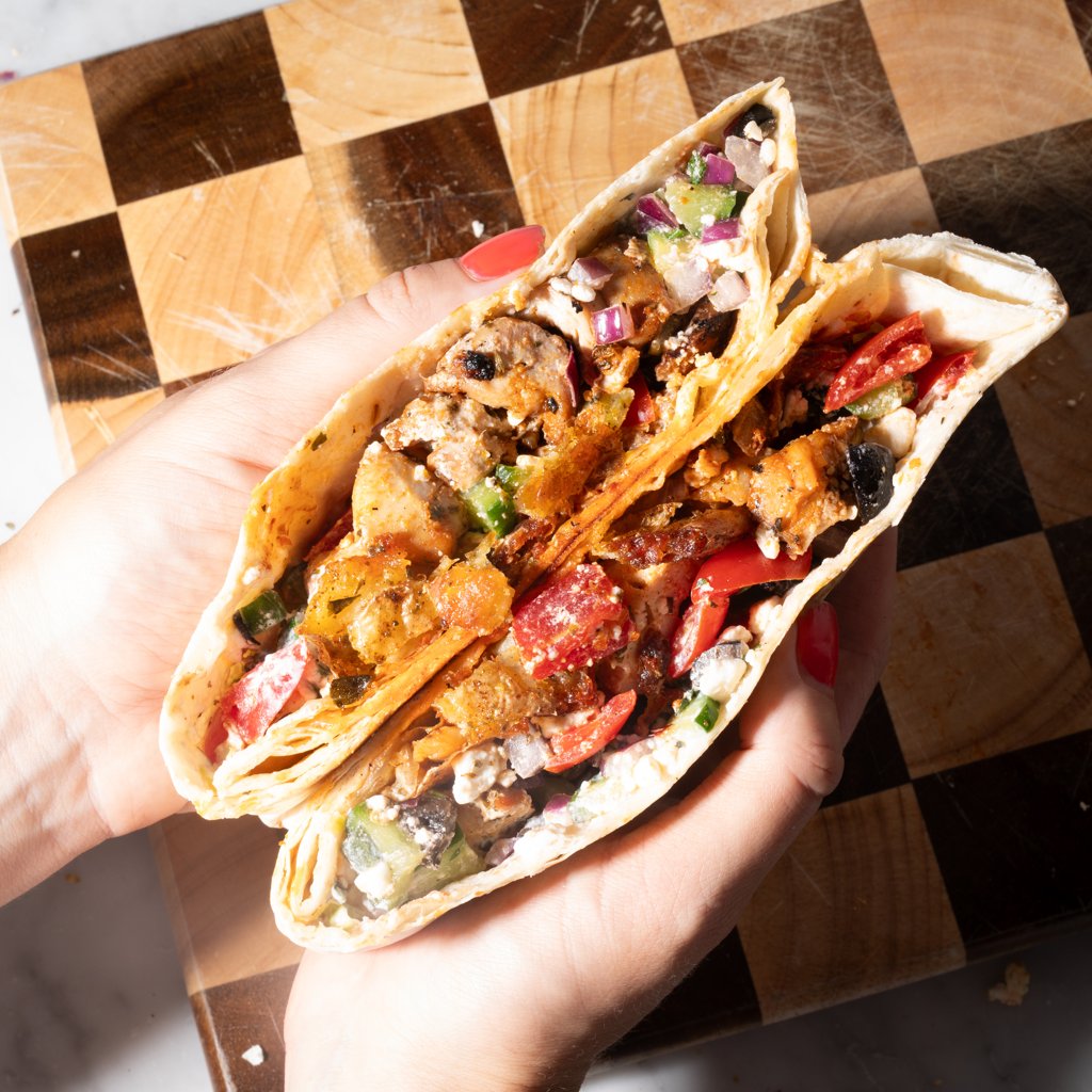 Greek Meze Crunch Wrap