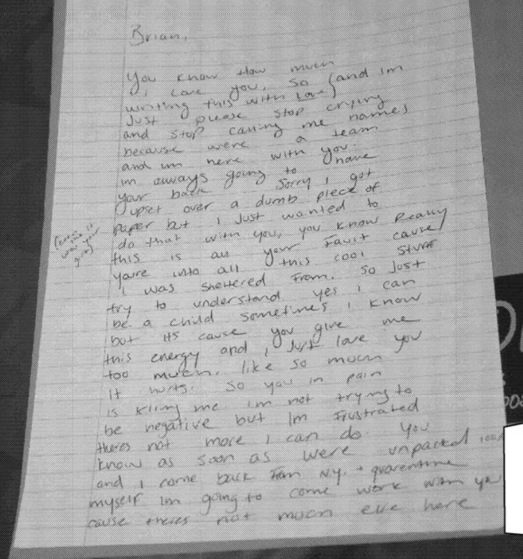 Read in full: Gabby Petito's handwritten letter to Brain Laundrie